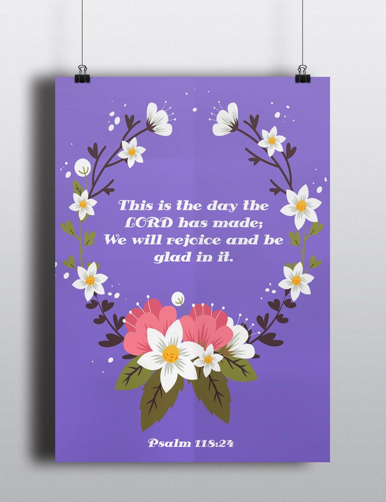 Christian Decor, Psalm Printable, Bible Quote Print, Christian Wall Art ...