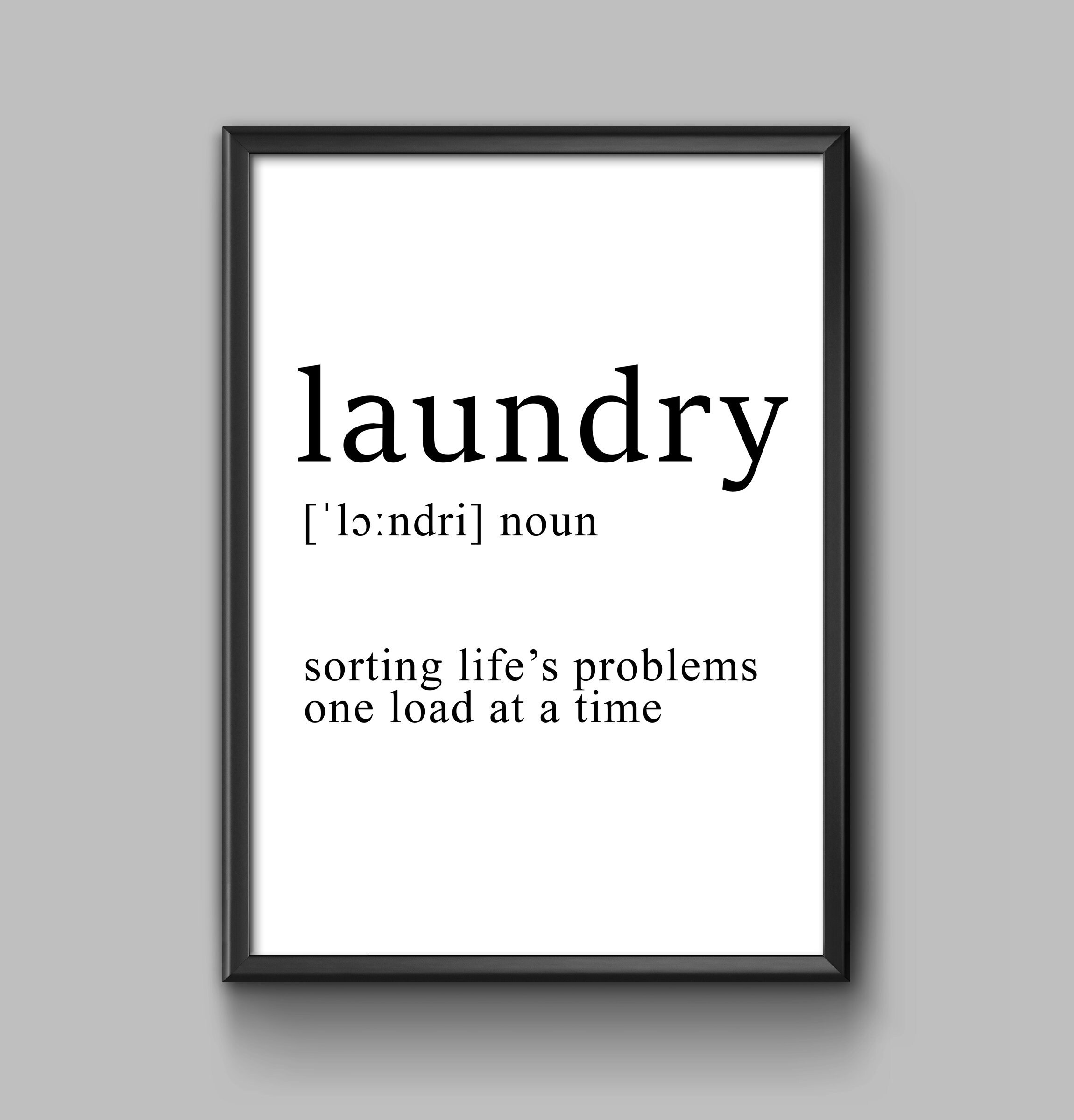 Laundry Definition, Laundry Room Decor, Printable Laundry Art, Laundry ...