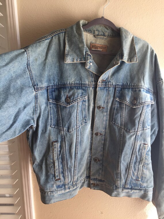 Vintage Wrangler Denim Jacket 70s Trucker Jean Retro … - Gem