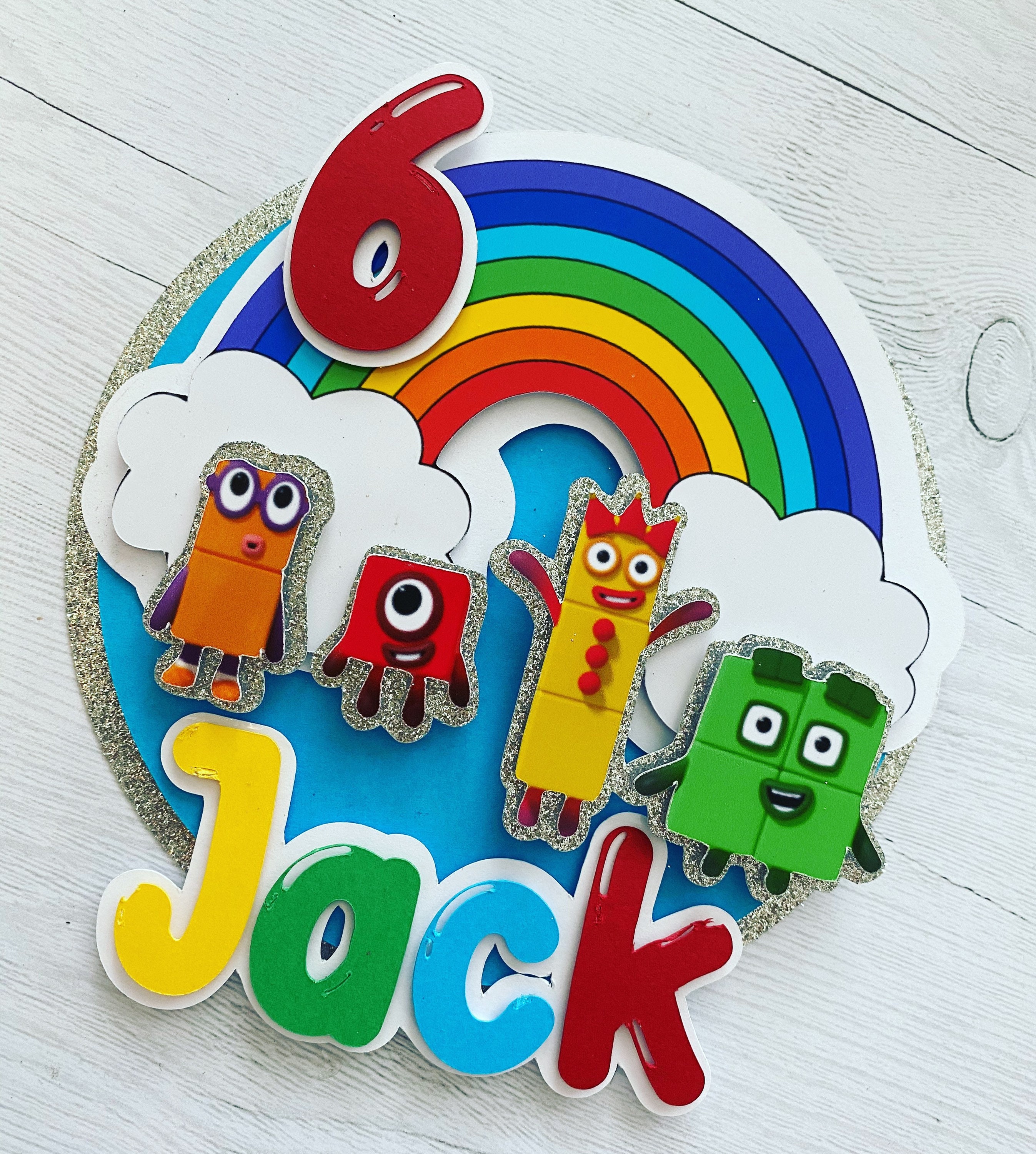 Number blocks cake topper | Etsy