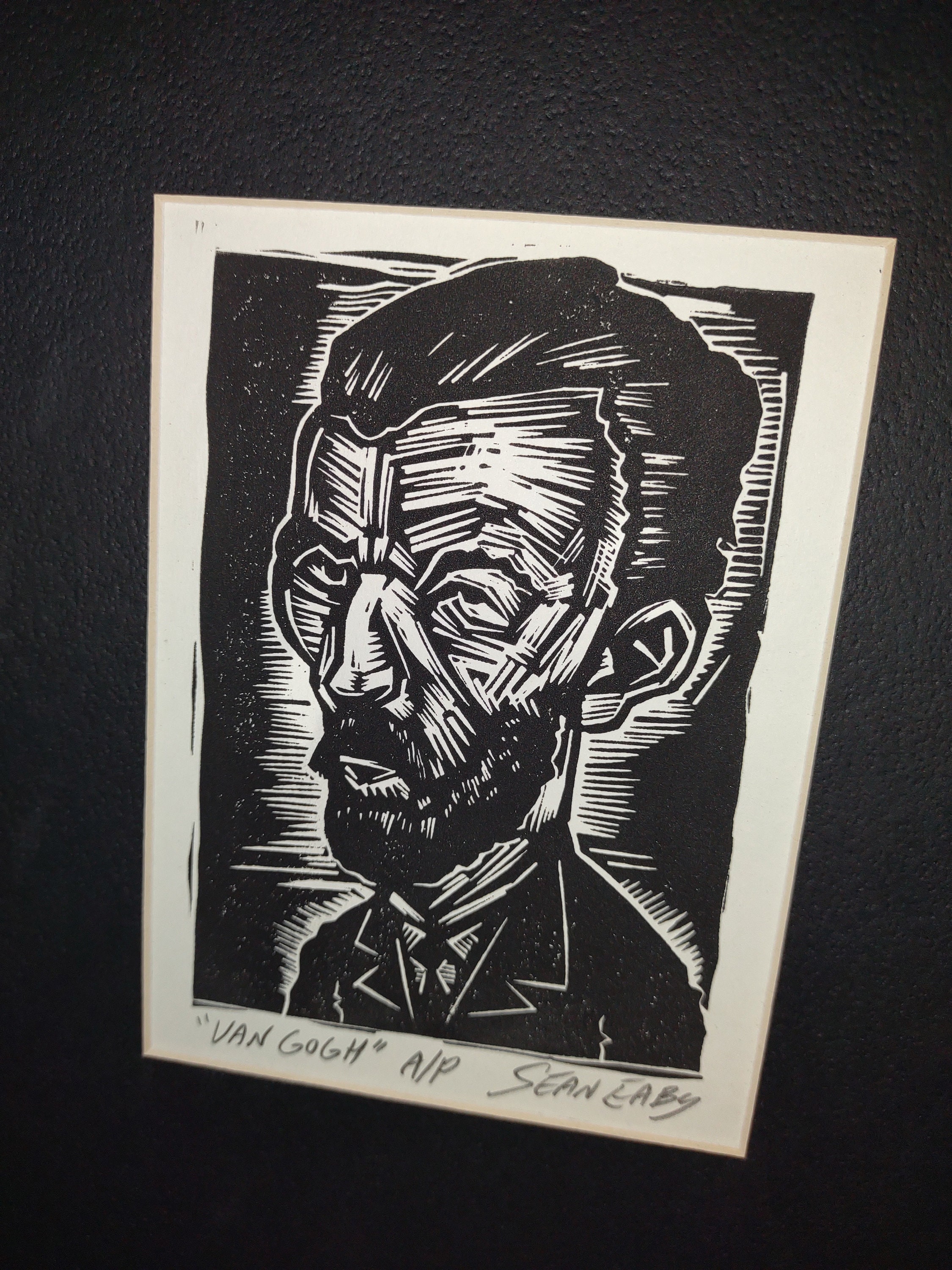 Vincent Van Gogh Linocut Portrait by Sean Eaby - Etsy