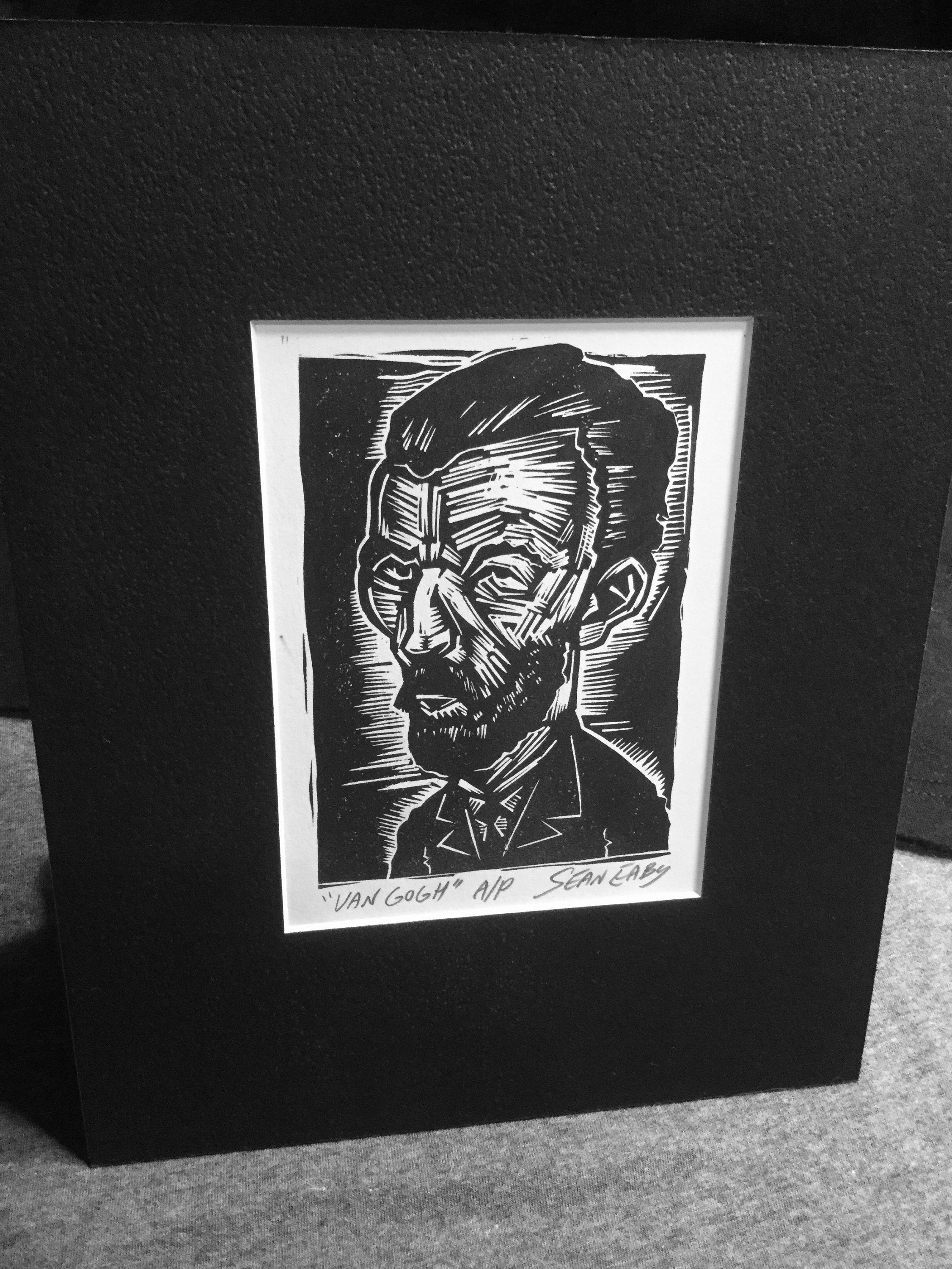Vincent Van Gogh Linocut Portrait by Sean Eaby - Etsy