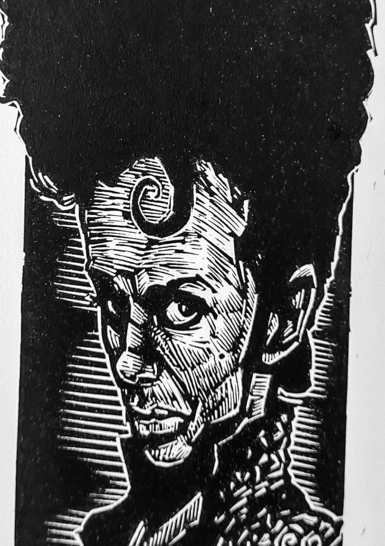 Prince Linocut Portrait Print by Sean Eaby - Etsy