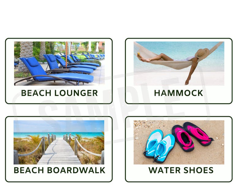 Beach Flashcards (digital Download Only) - Etsy