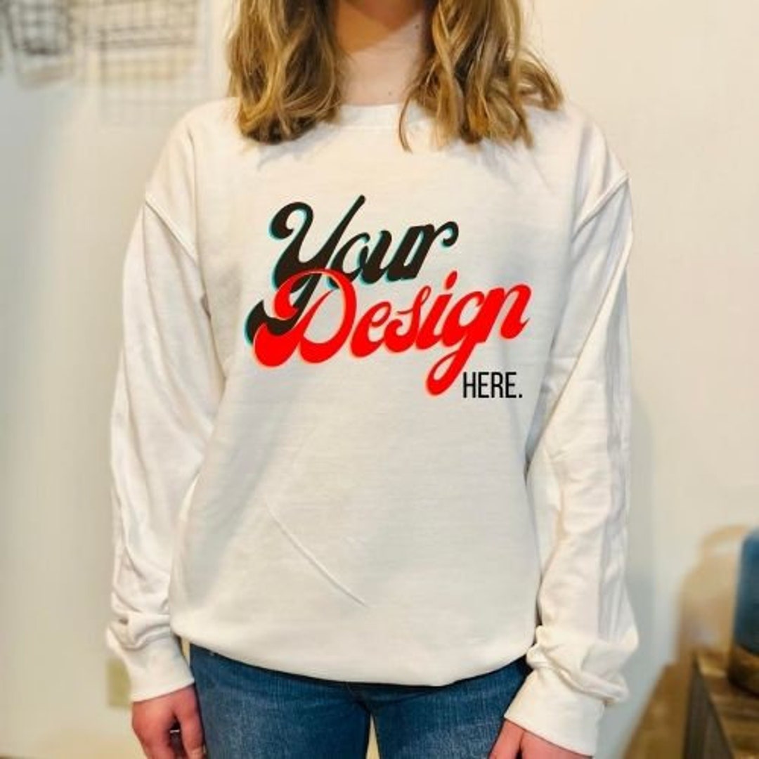 Gilden's Men's Fleece Crew Neck Mock up Style G18000 | Photo Mock up ...