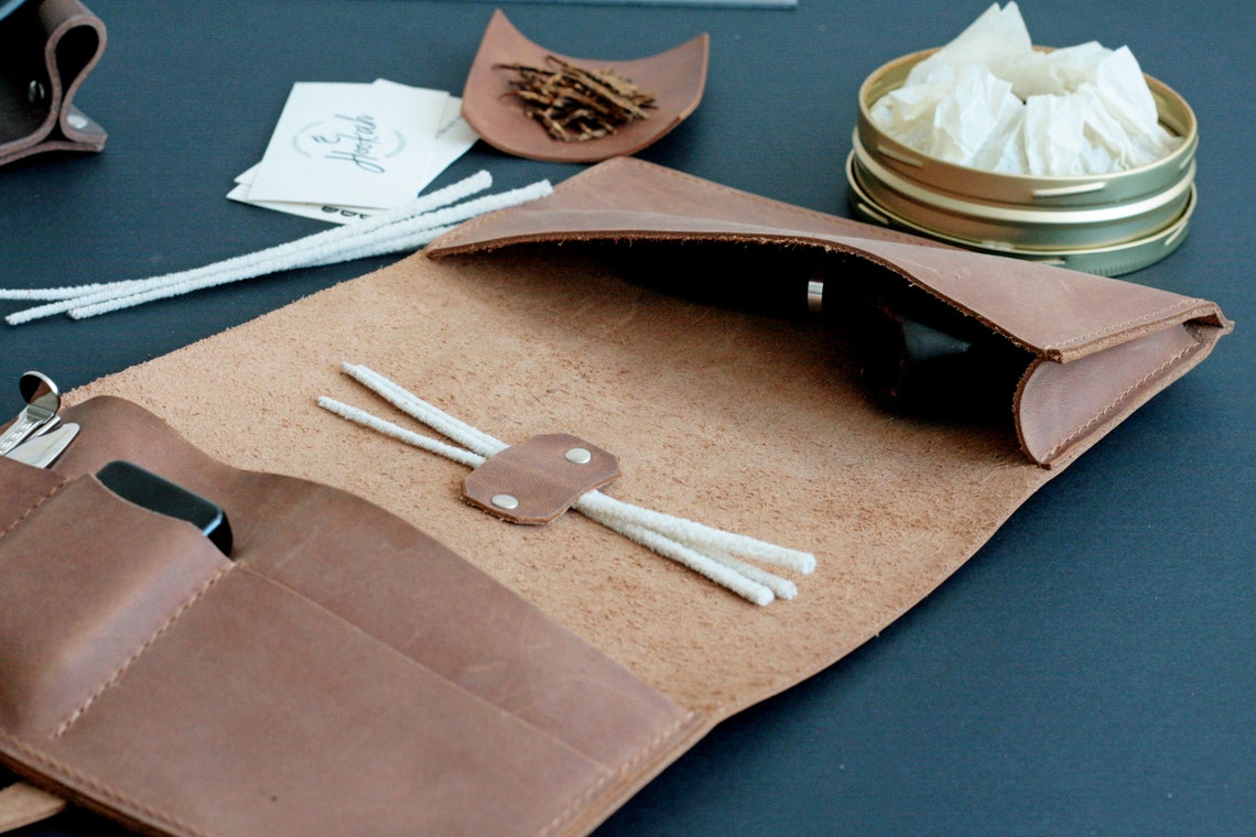 Leather Pipe Roll Leather Pipe Bag Leather Pipe Pouch - Etsy