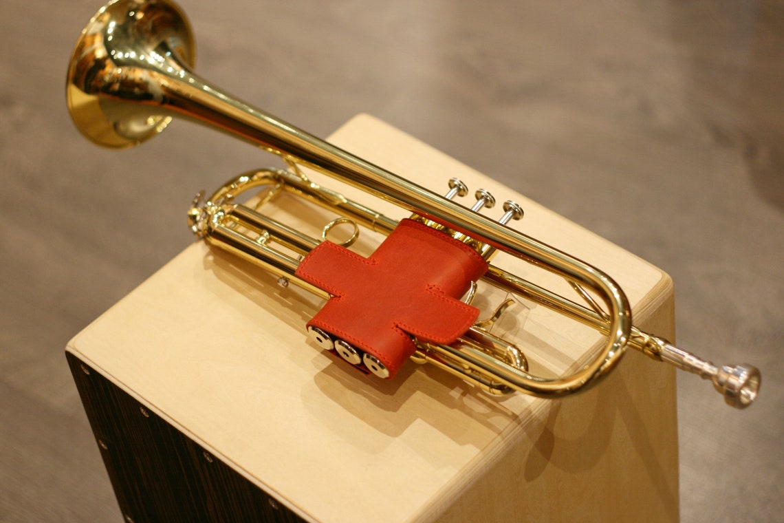 Personalized Leather Trumpet Valve Guard: Crazy Horse Leather - Etsy