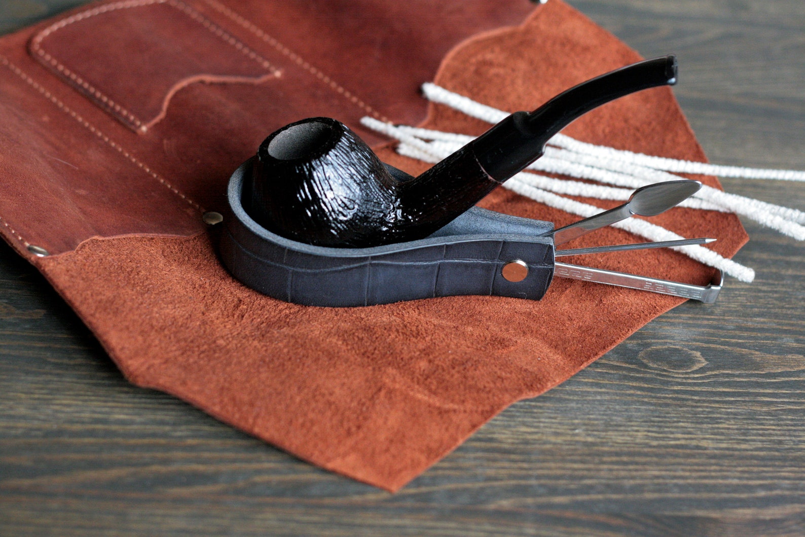 Leather Pipe Stand Pipe Cleaning Tools Pipe Holder Pipe Rack | Etsy