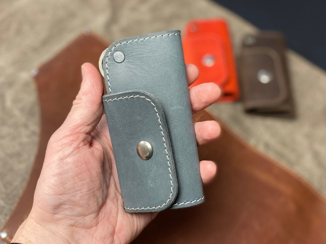 Personalized Leather Keychain Handmade Multiple Key Ring Custom ...