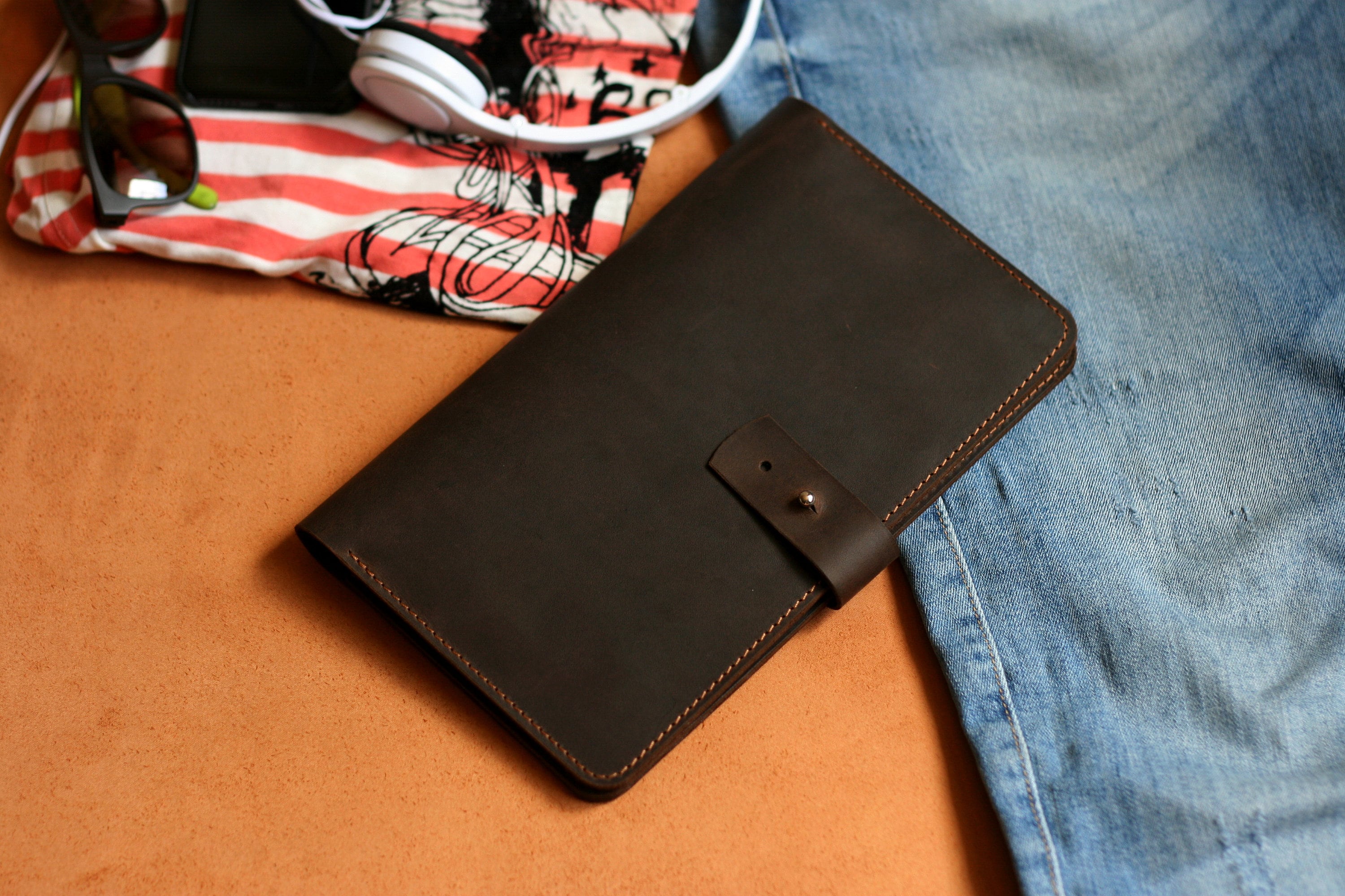 Leather Travel Wallet Personalized Wallet Travel Wallet - Etsy