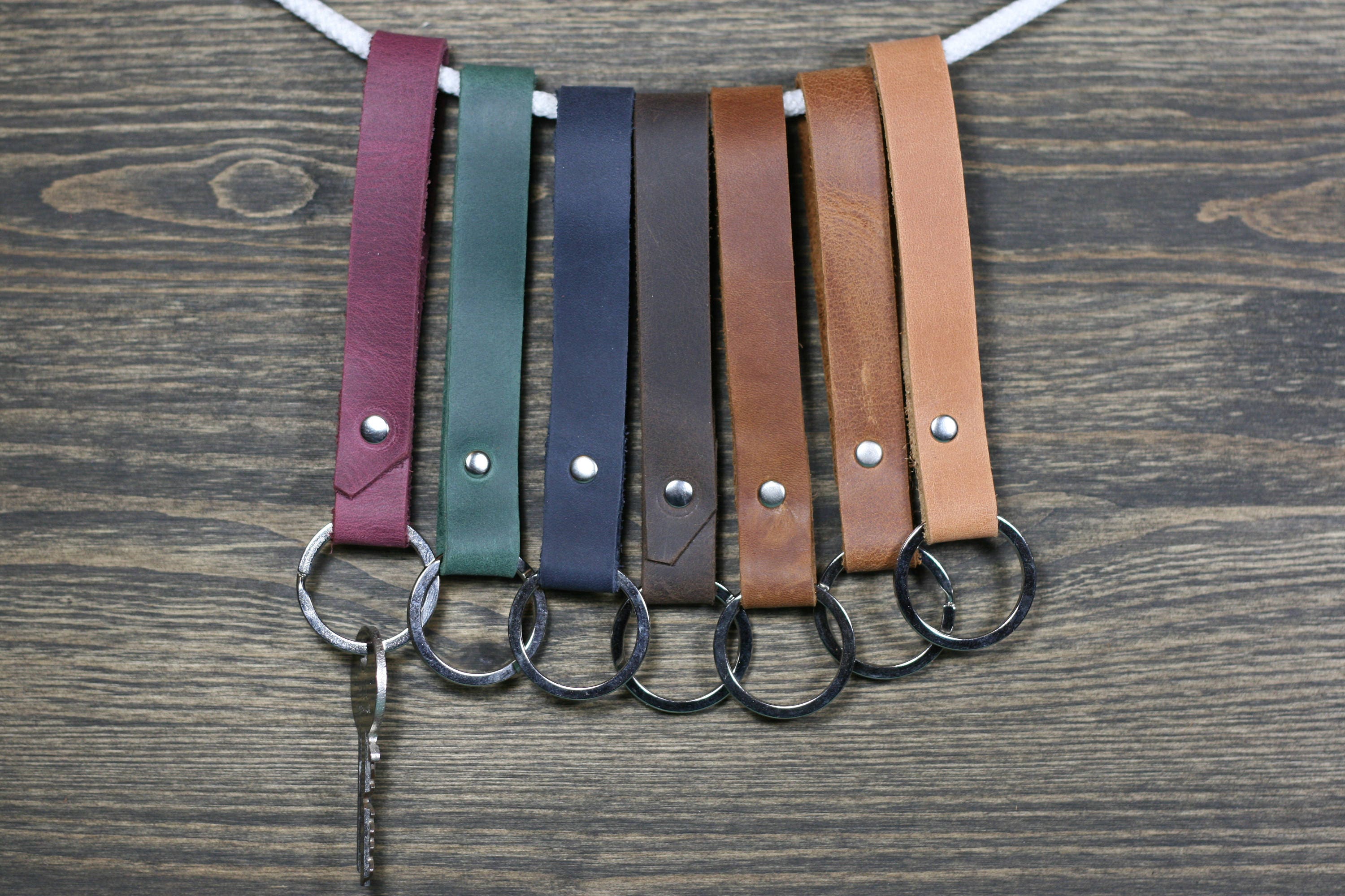 Leather Key Chain Personalized Keychain Custom Leather - Etsy