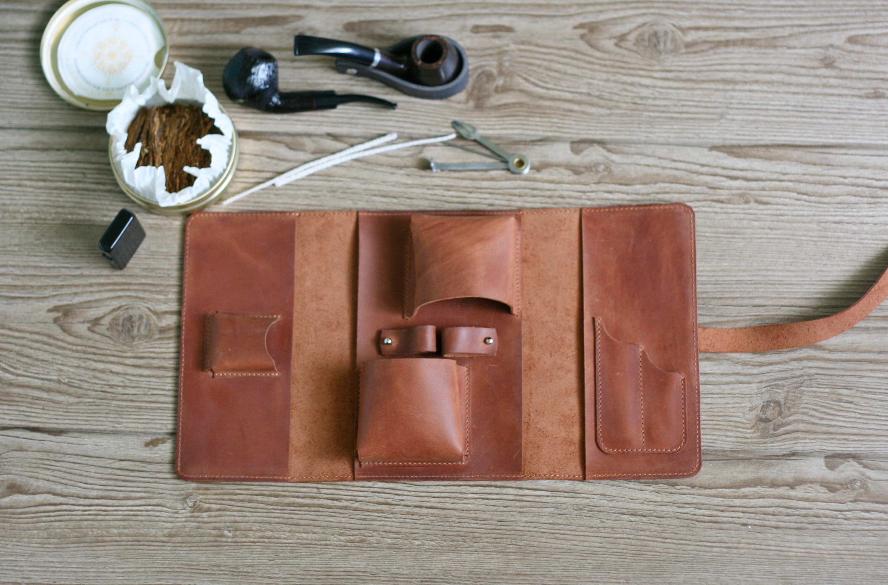 Leather Pipe Pouch Leather Pipe Roll Personalized Pipe Pouch - Etsy