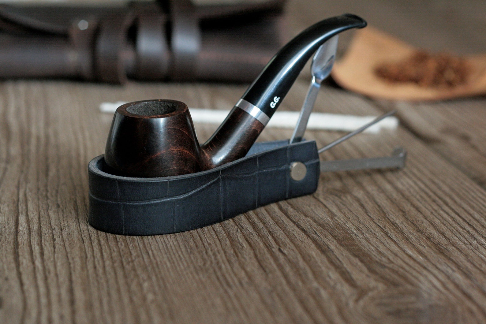 Leather Pipe Stand Pipe Cleaning Tools Pipe Holder Pipe Rack | Etsy