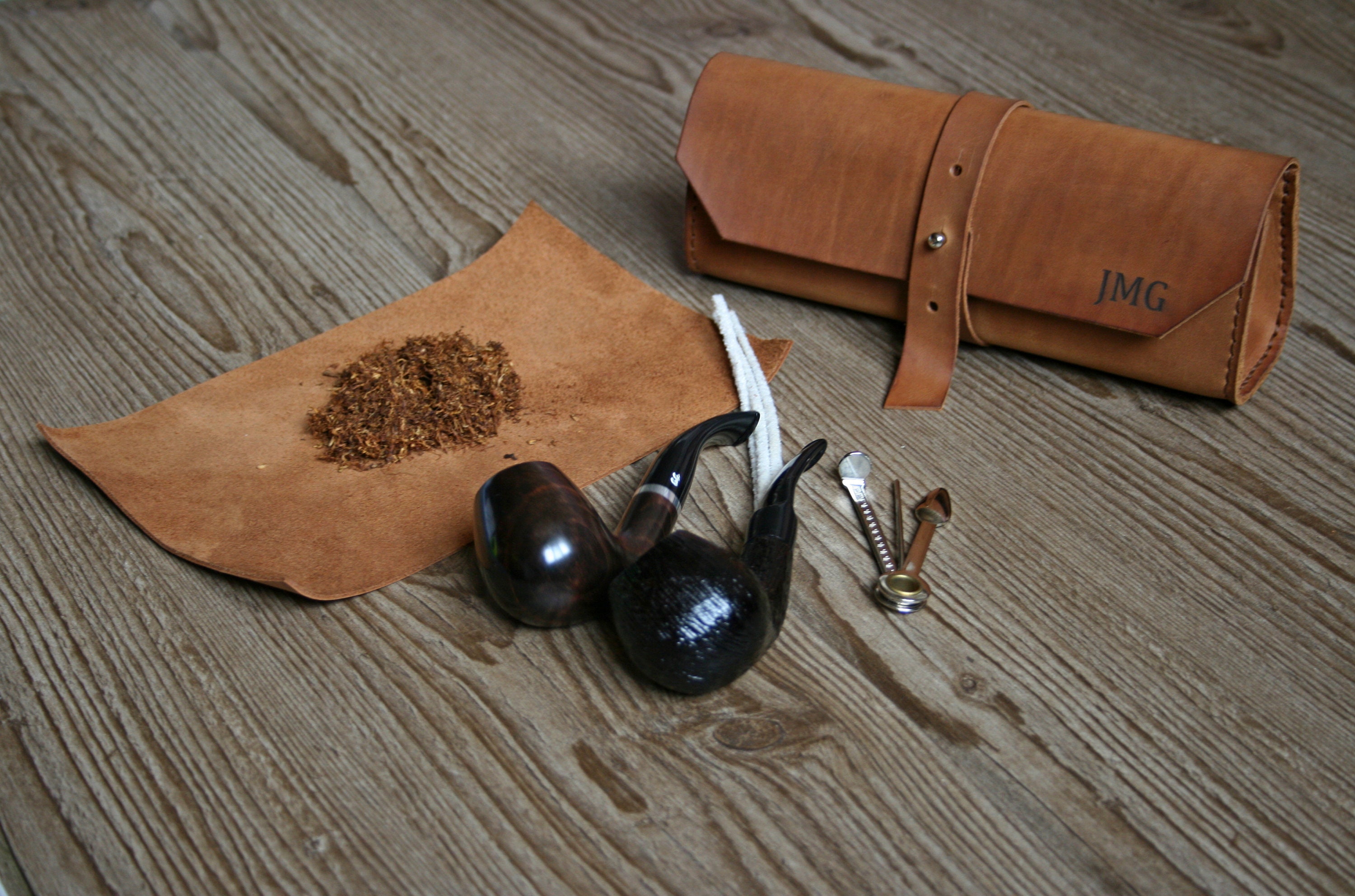 Pipe Case Leather Pipe Pouch Personalized Leather Tobacco Case | Etsy