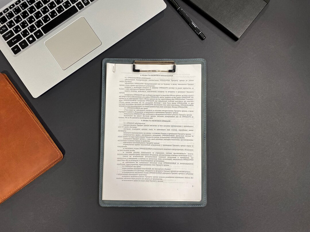 Leather Clipboard Folder Handmade Leather Clip File Folder Personalized ...