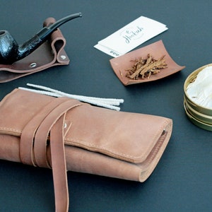 Leather Pipe Roll Leather Pipe Bag Leather Pipe Pouch Personalized Pipe ...