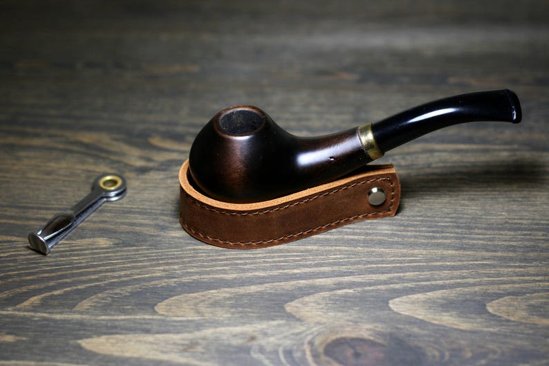 Leather Pipe Stand Personalized Pipe Stand Pipe Holder Smoking ...