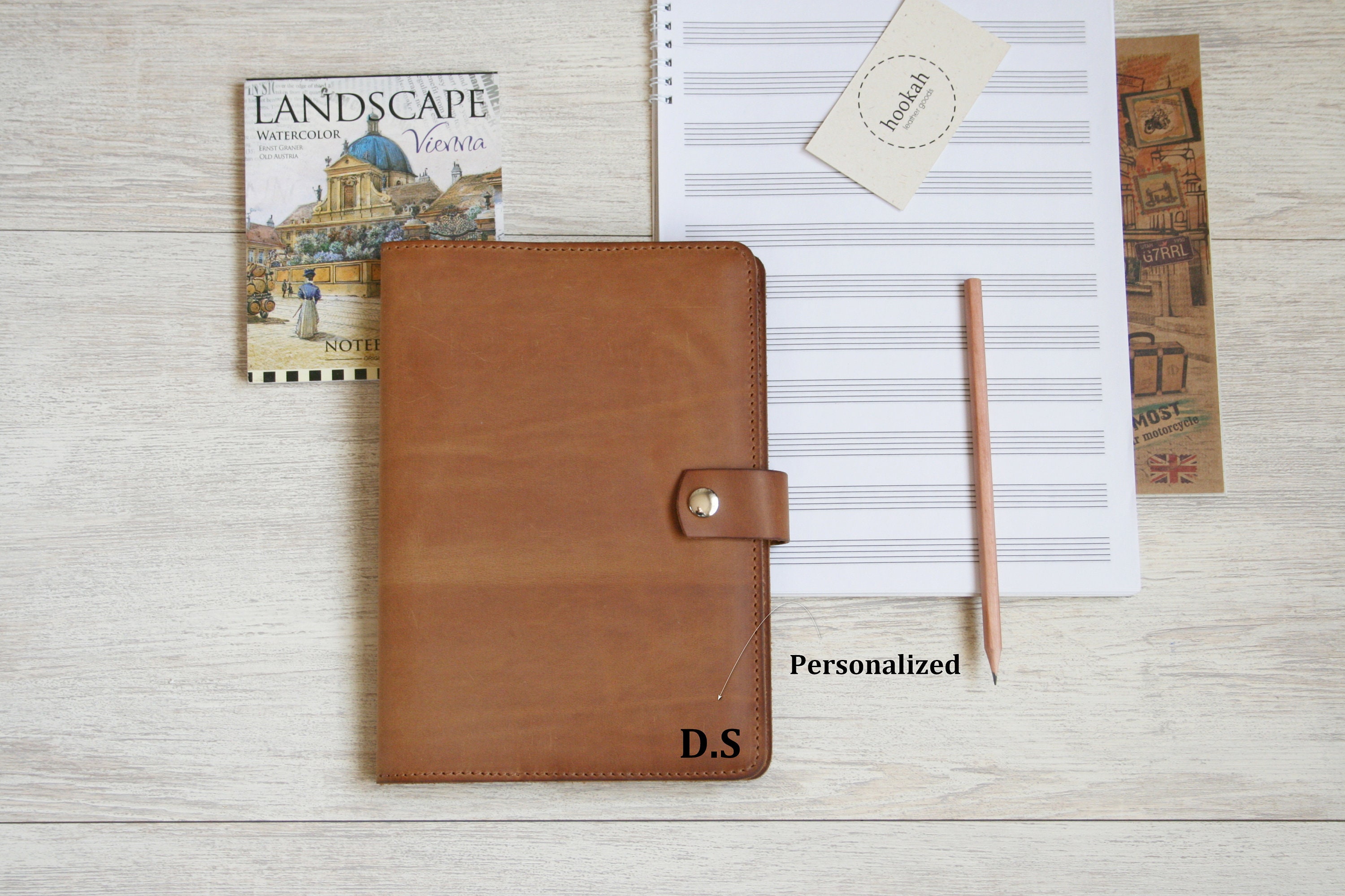 Leather Notebook Cover A5 Personalized Cover A5 | Etsy