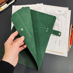 Slim Folder, Leather Folder, Leather Portfolio, Personalized Holder A5 ...