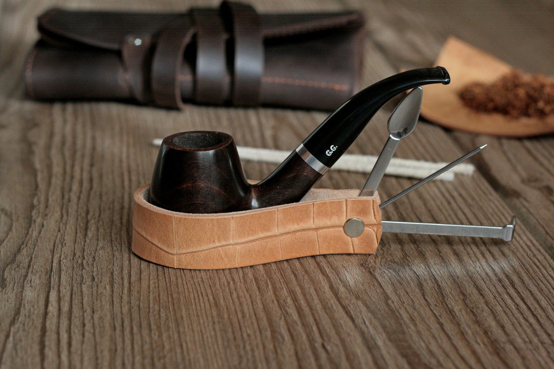 Leather Pipe Stand Pipe Cleaning Tools Pipe Holder Pipe Rack | Etsy