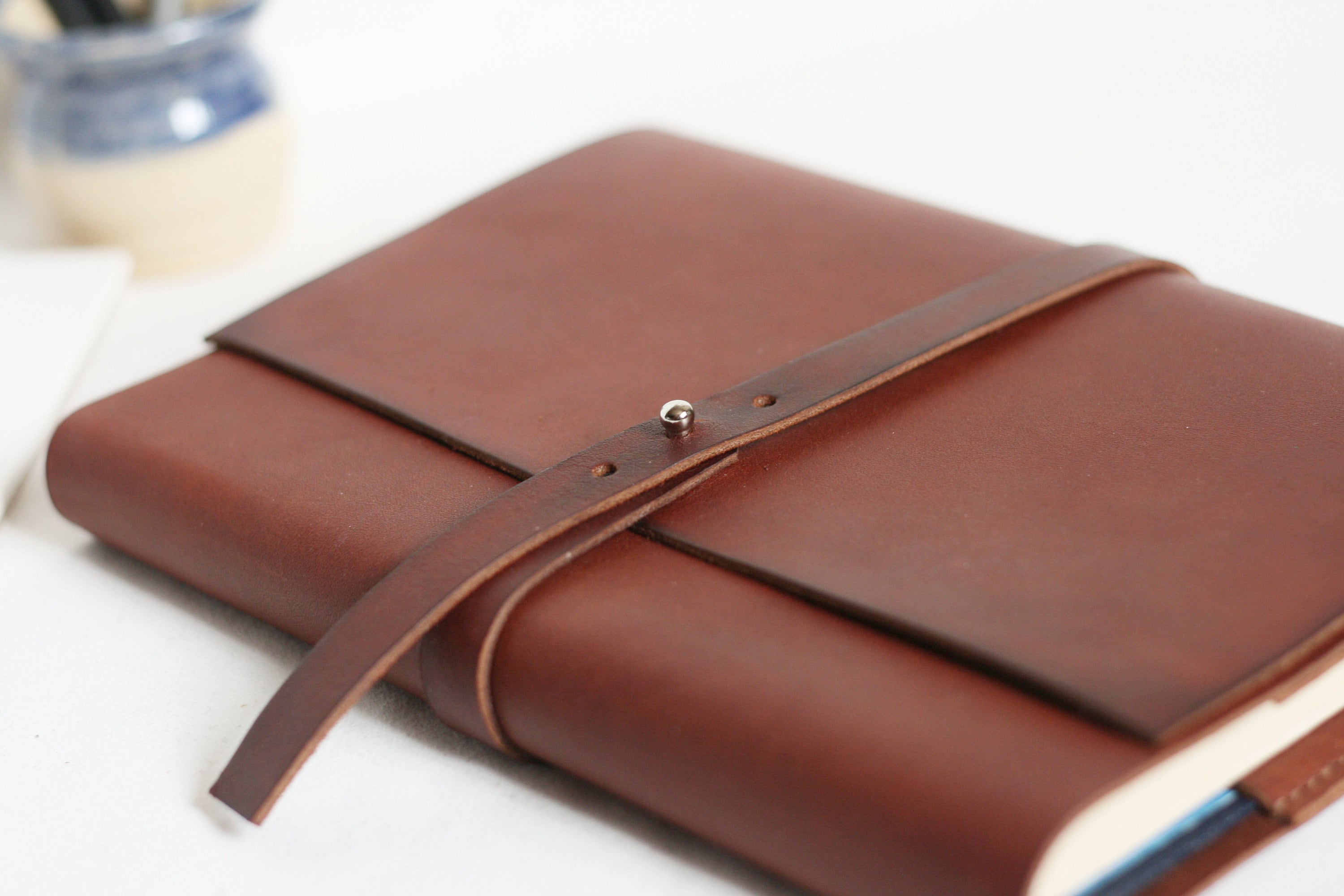 Leather Book Cover Handmade Leather Cover Personalized - Etsy Australia