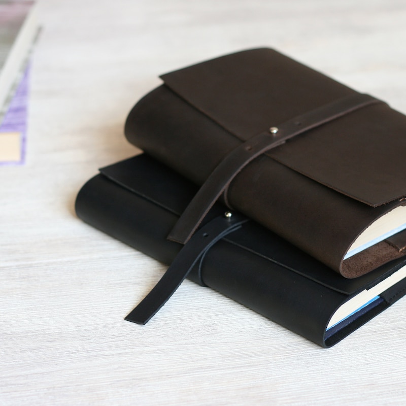 Leather Book Cover - Etsy