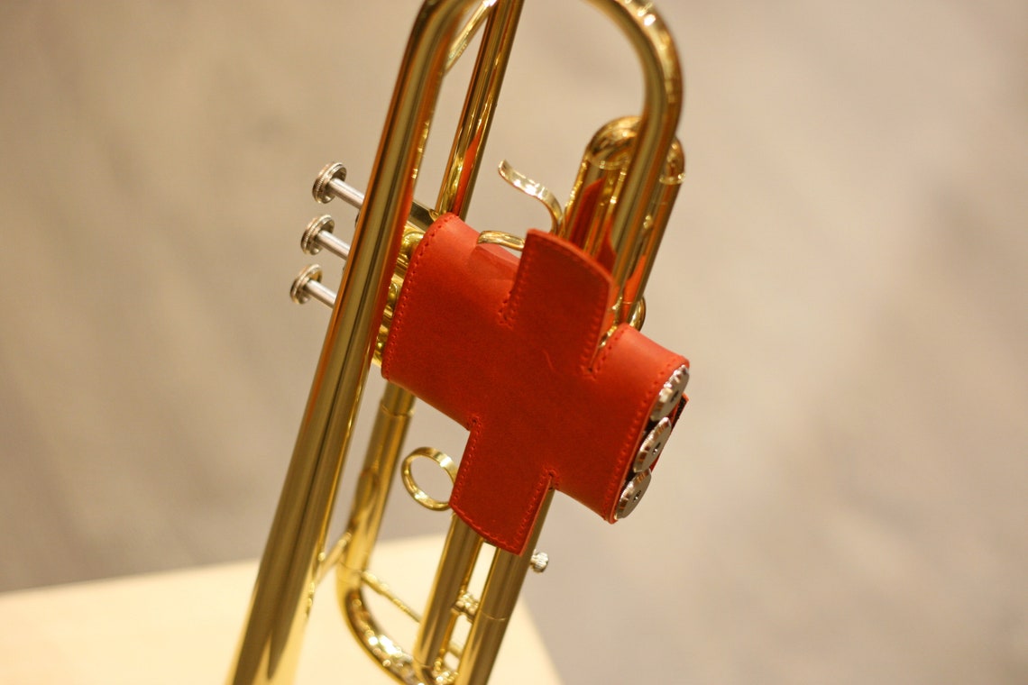 Personalized Leather Trumpet Valve Guard: Crazy Horse Leather - Etsy
