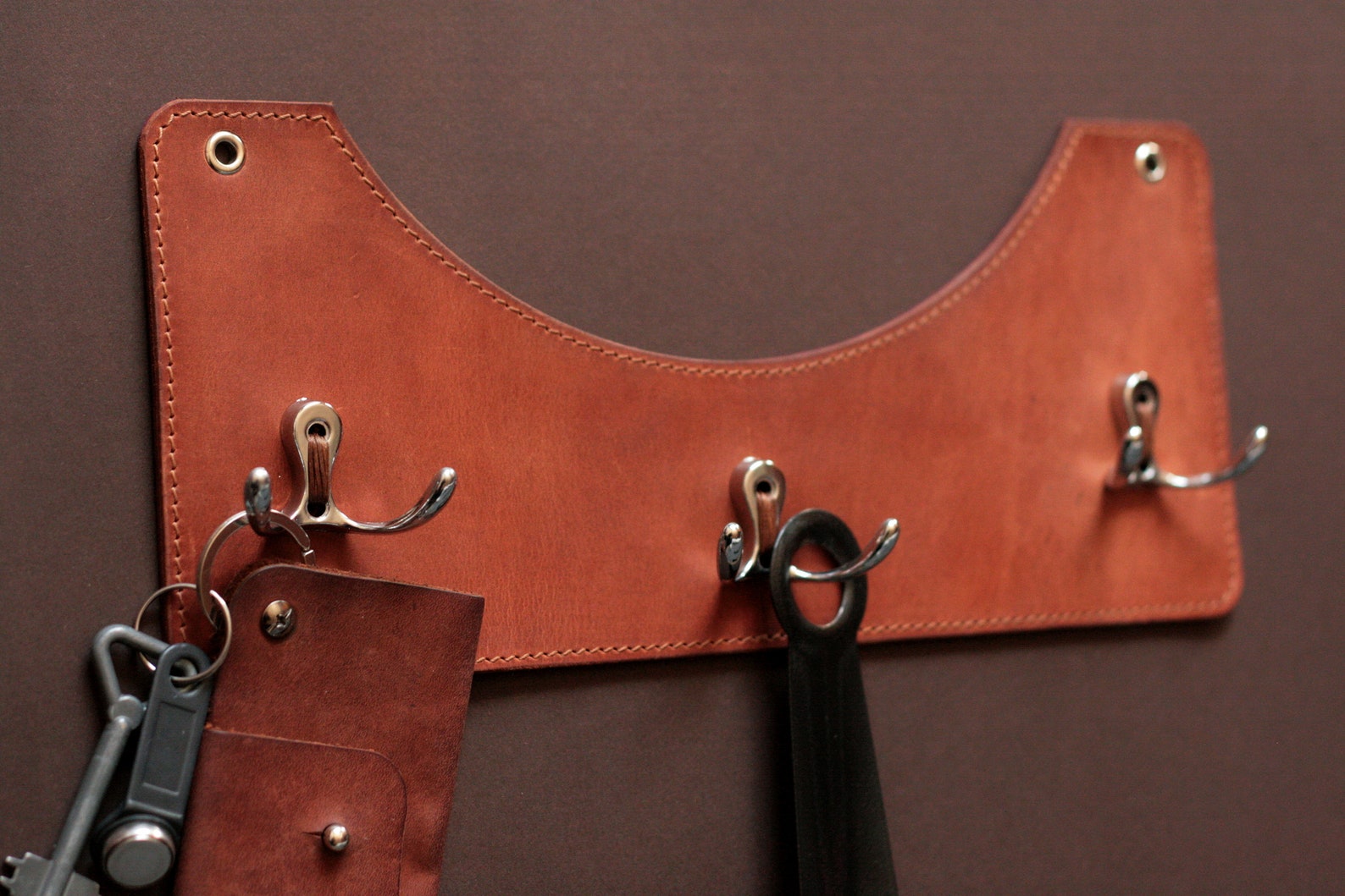 Leather Key Holder Personalized Key Holder Leather Wall Key | Etsy