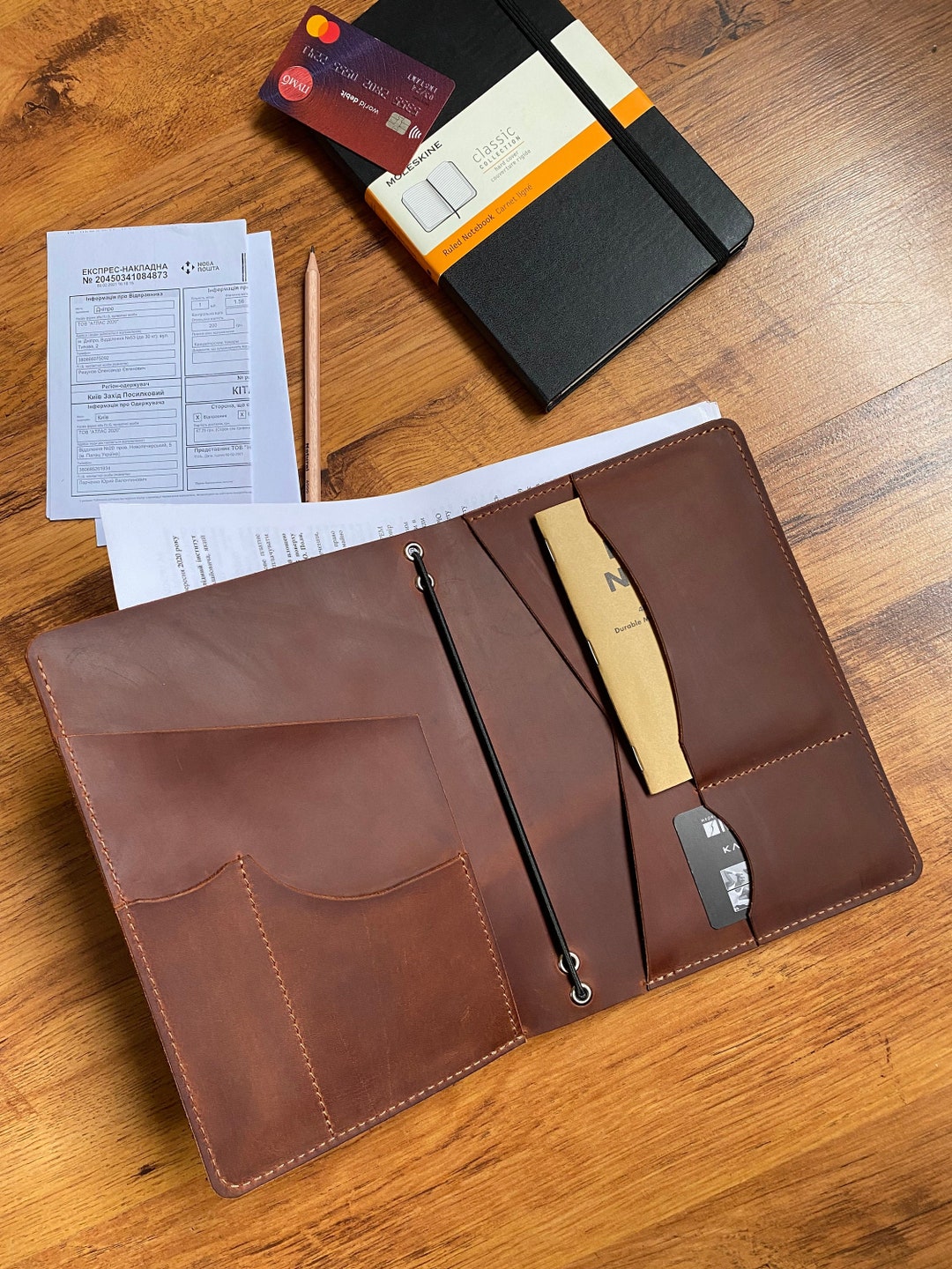 Handmade Crazy Horse Leather Folder: Moleskine A4/letter Cover - Etsy