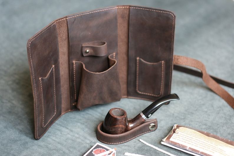 Personalized Leather Tobacco Pipe Roll, Handmade Pipe Pouch - Etsy