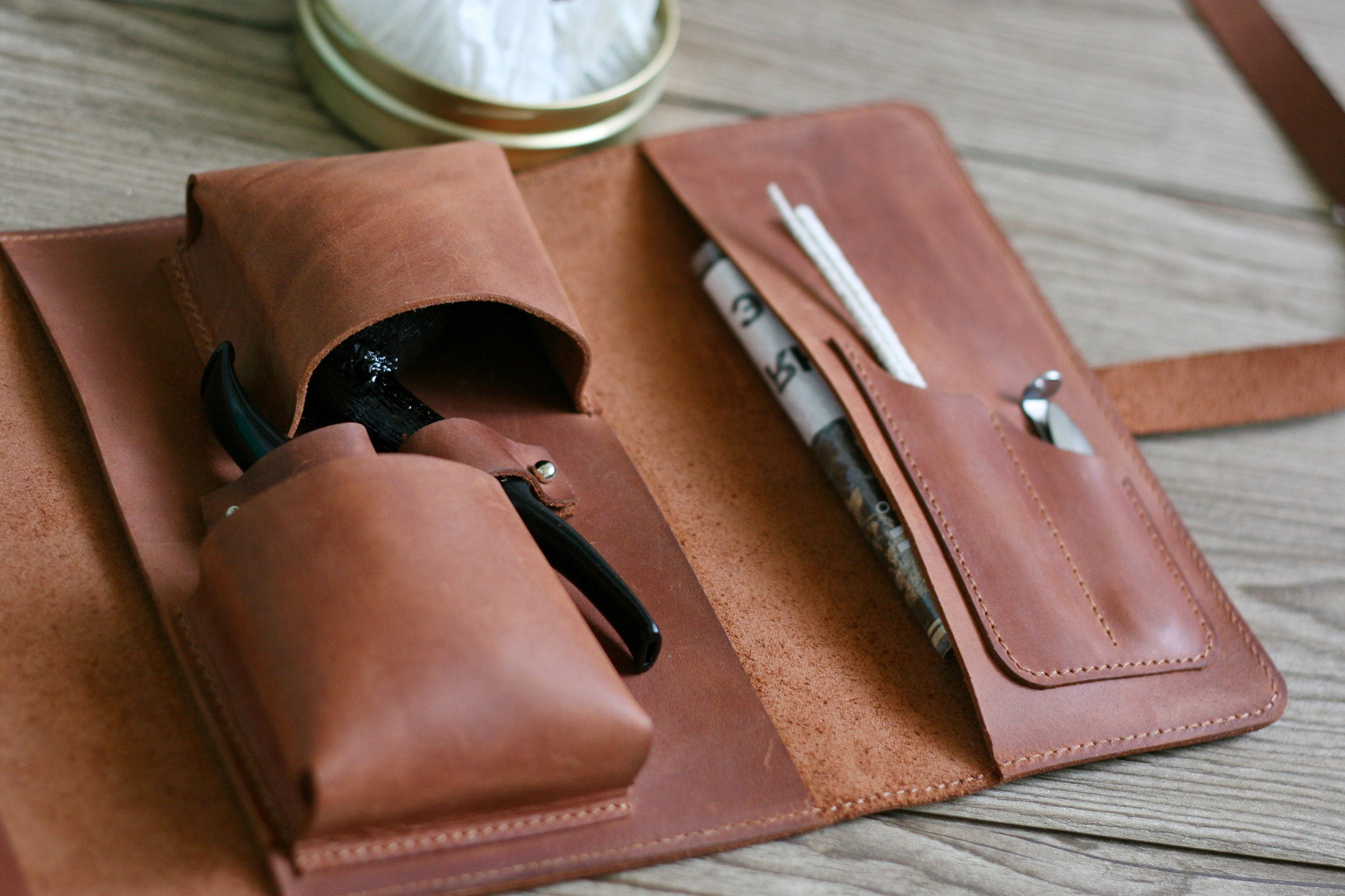 Leather Pipe Pouch Leather Pipe Roll Personalized Pipe Pouch - Etsy
