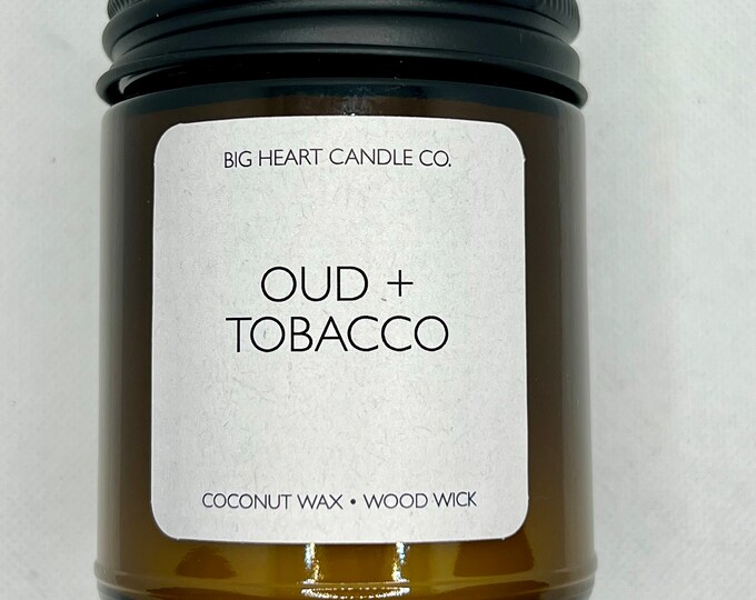 Oud + Tobacco Luxury Coconut Wax Candle - Etsy