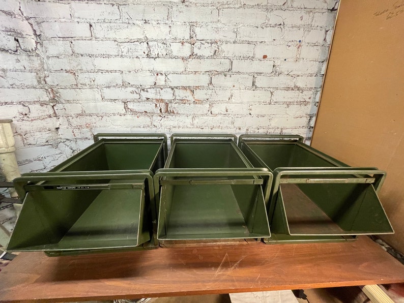 Rustic Metal Heavy Duty Industrial Stackable Metal Storage Bins ...