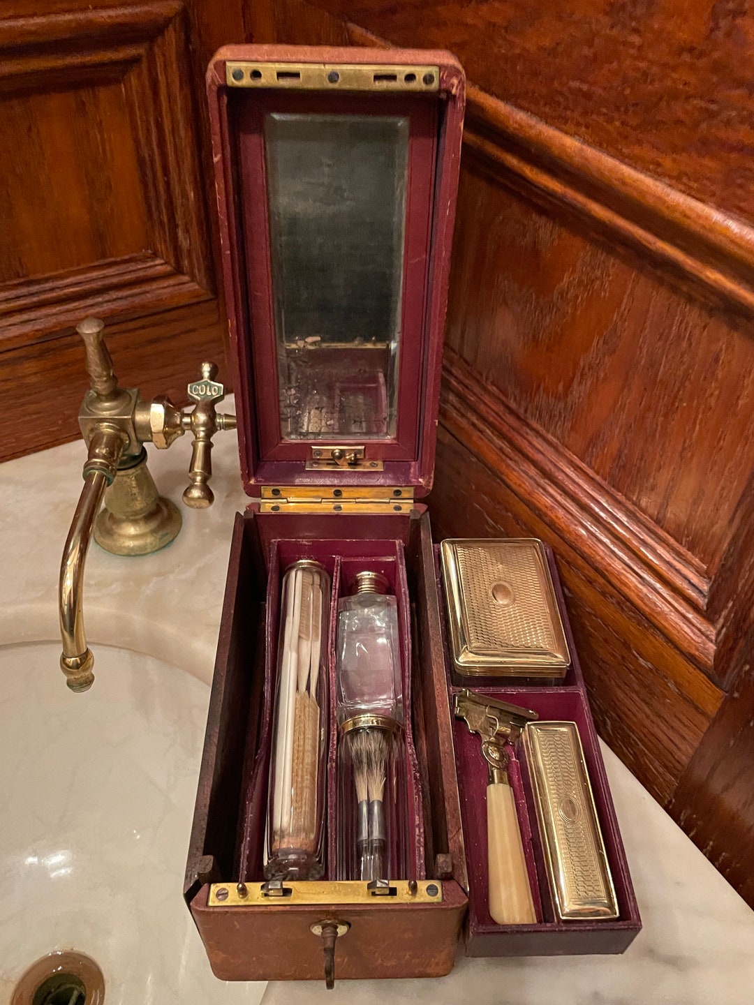 Early 20th Century Antique Gentlemen’s Toiletry Travel Case Rare Find ...