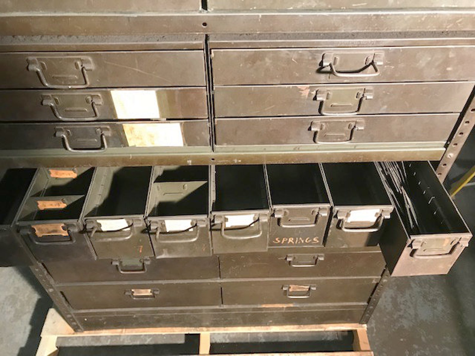Vintage Colossal 1940's American Industrial Multi Drawer Parts Cabinet ...