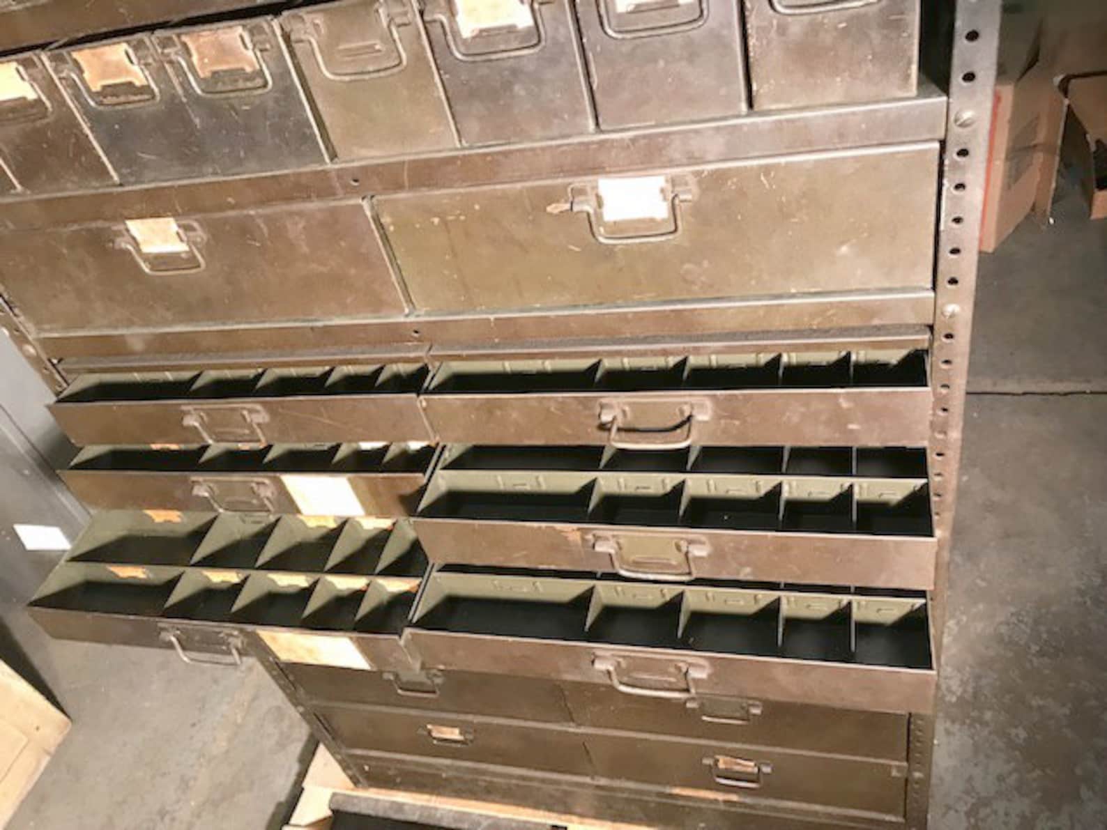 Vintage Colossal 1940's American Industrial Multi Drawer Parts Cabinet ...