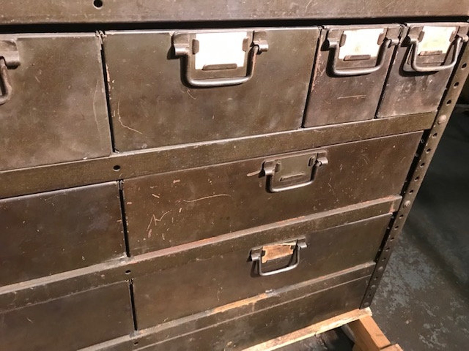 Vintage Colossal 1940's American Industrial Multi Drawer Parts Cabinet ...