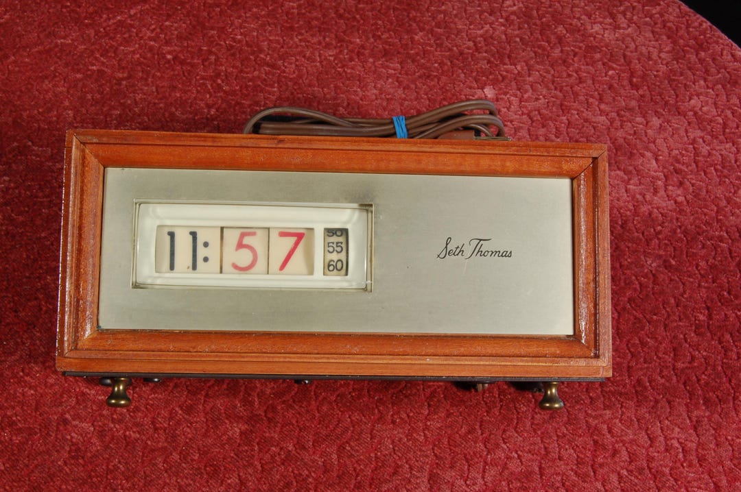 Vintage Mid Century Seth Thomas Rotary Flip Clock Model EO 37-000 - Etsy