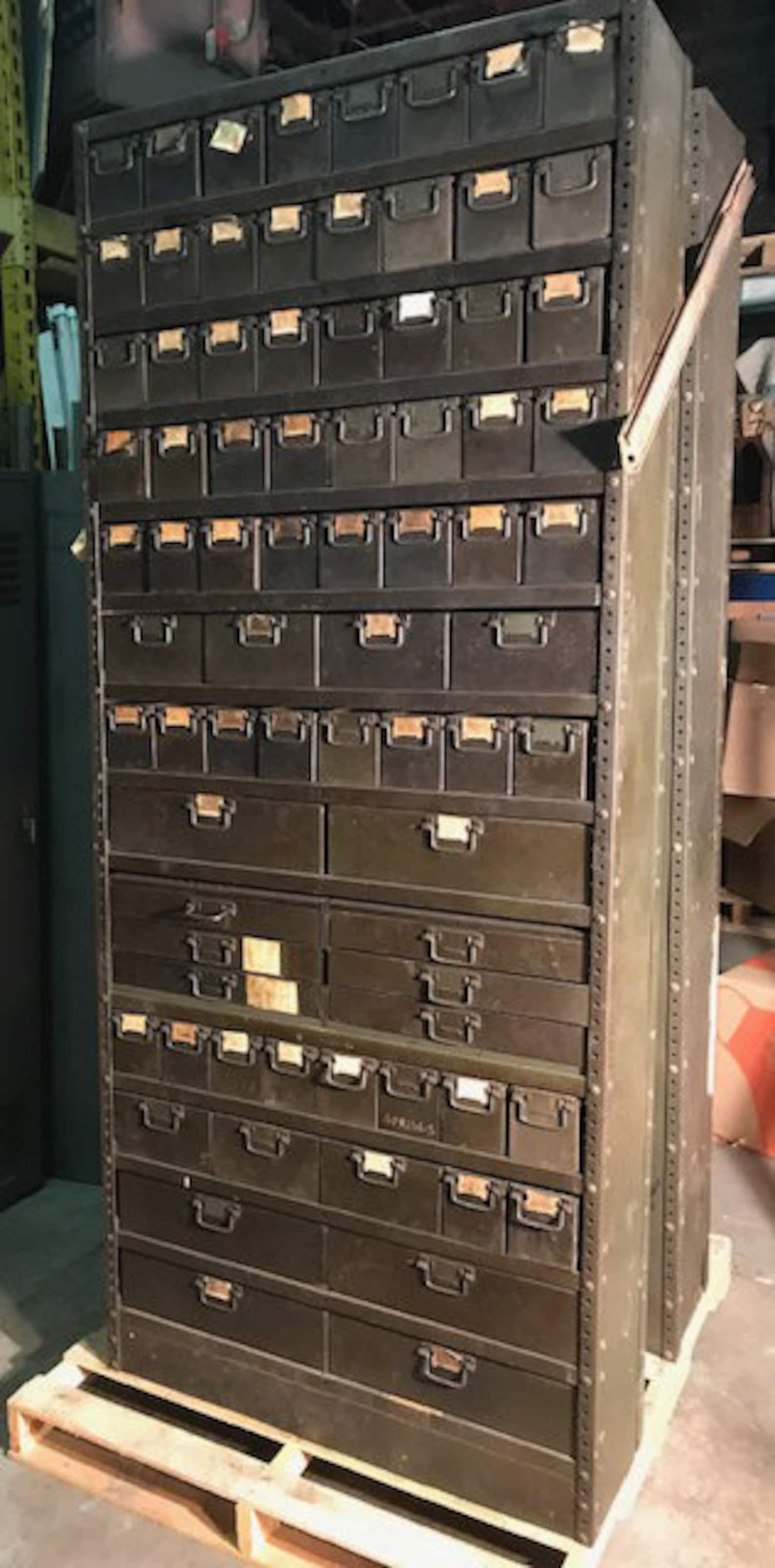 Vintage Colossal 1940's American Industrial Multi Drawer Parts Cabinet ...
