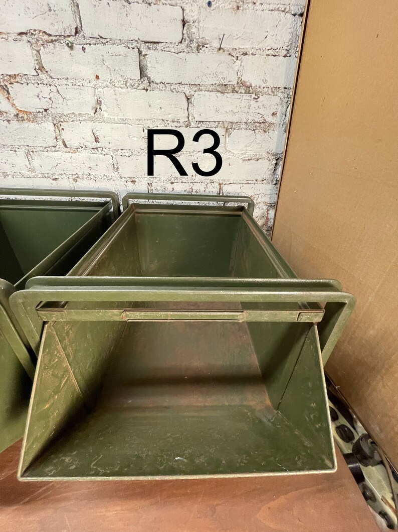 Rustic Metal Heavy Duty Industrial Stackable Metal Storage Bins ...