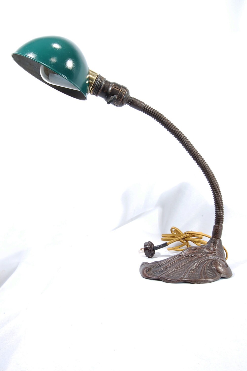 Antique Peerless Goose Neck Desk Lamp. - Etsy