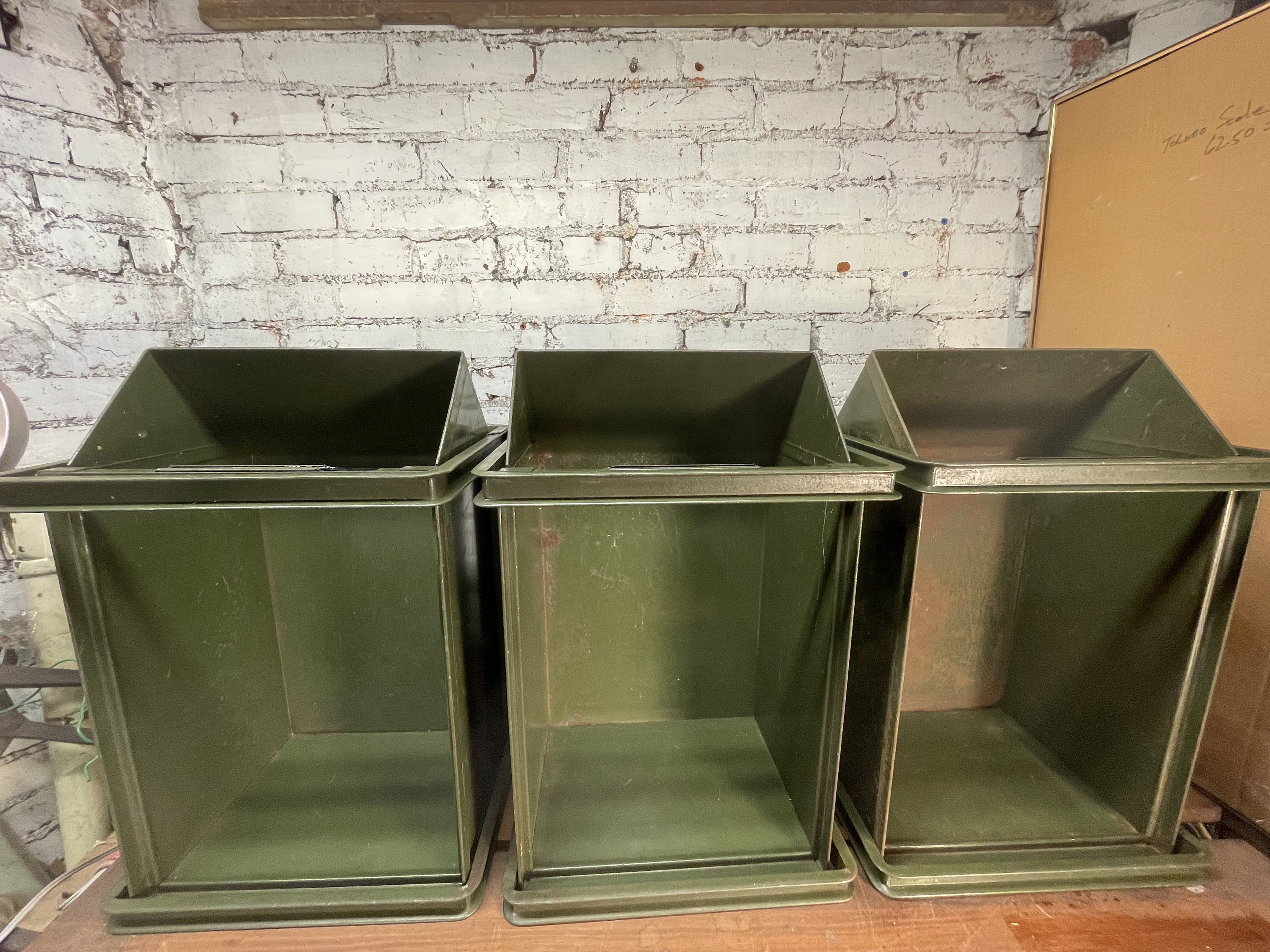 Rustic Metal Heavy Duty Industrial Stackable Metal Storage Bins ...