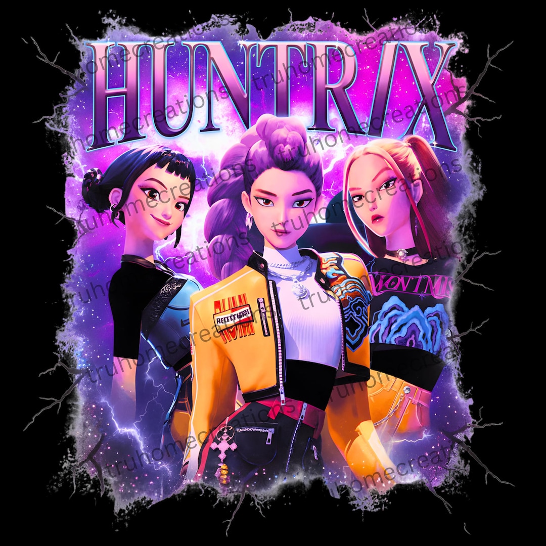Huntrix, Huntrx, KPOP Demon Hunters Girls Rumi Golden PNG Digital FILES ...