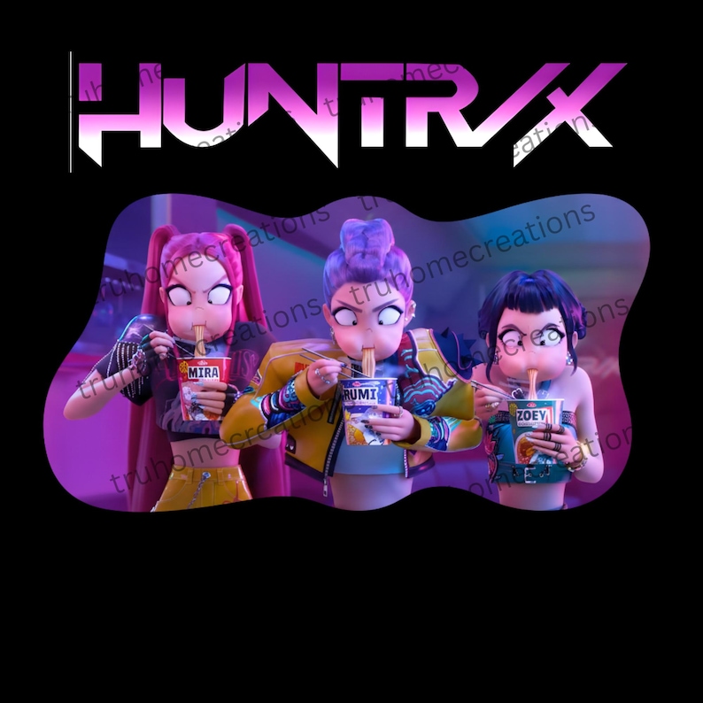 Huntrix, Huntrx, KPOP Demon Hunters Girls Rumi Golden PNG Digital FILES ...