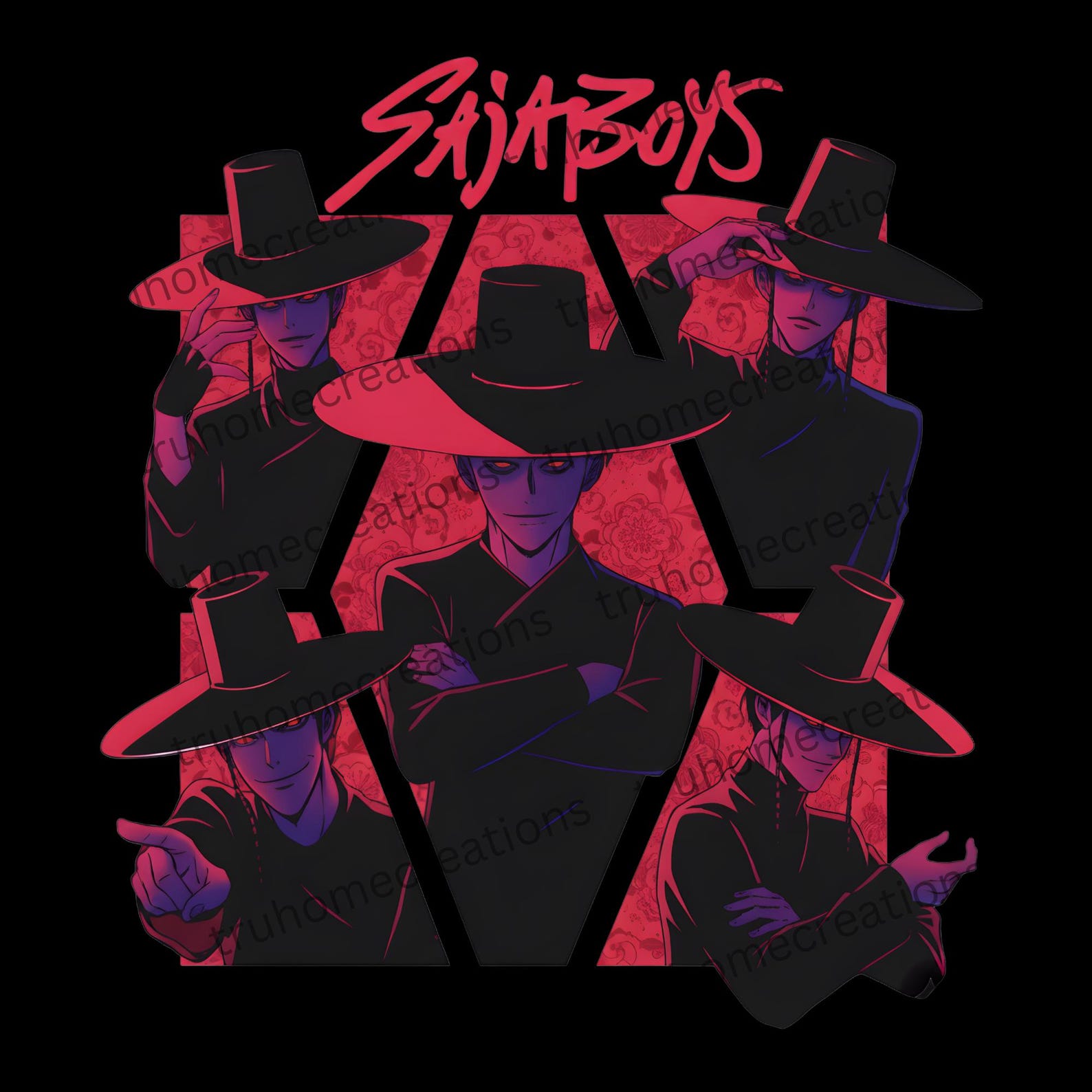 Kpop Demon Hunters Saja Boys Huntix Digital File Png Merch - Etsy