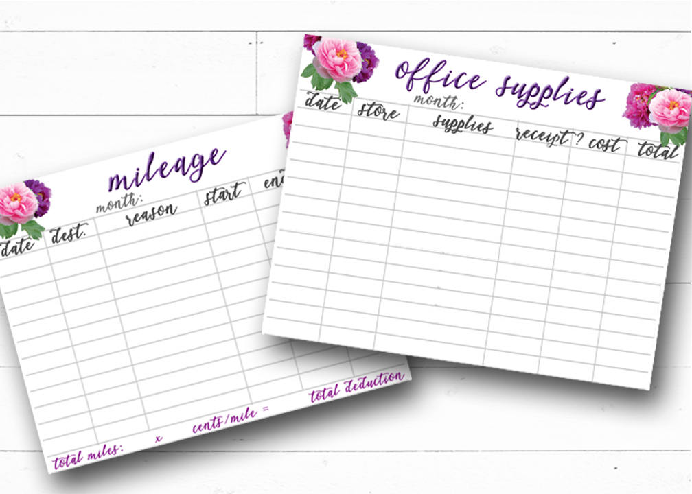 TAX DEDUCTIONS Expenses PRINTABLE Self Employed Independent Contractor ...