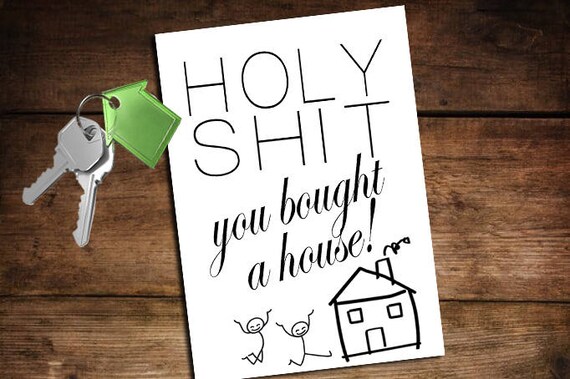 Funny Housewarming Card Printable First Time Homebuyers Card | Etsy