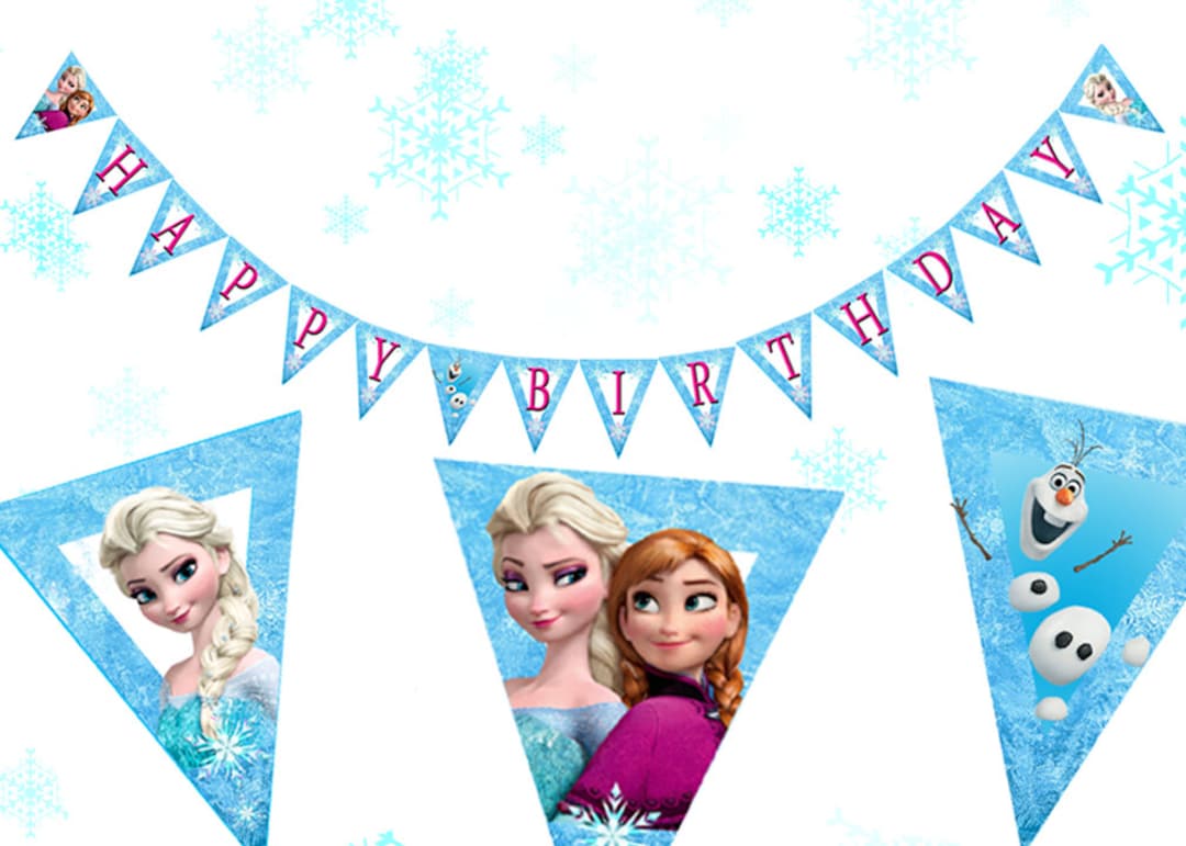 Frozen Banner Frozen Party Decor Frozen Birthday - Etsy