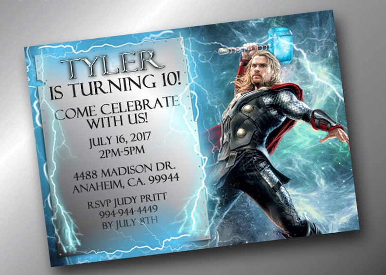 Thor Birthday Banner Printable | Thor Happy Birthday Banner | Thor ...