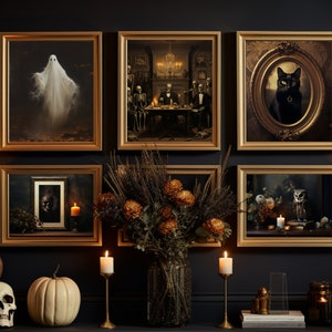 Dark Academia Decor | SET of 20 Halloween Printables | Goth Decor ...